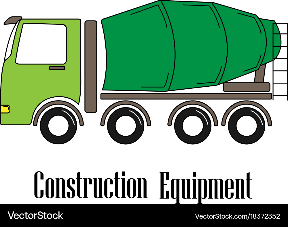 Concrete mixer Royalty Free Vector Image - VectorStock