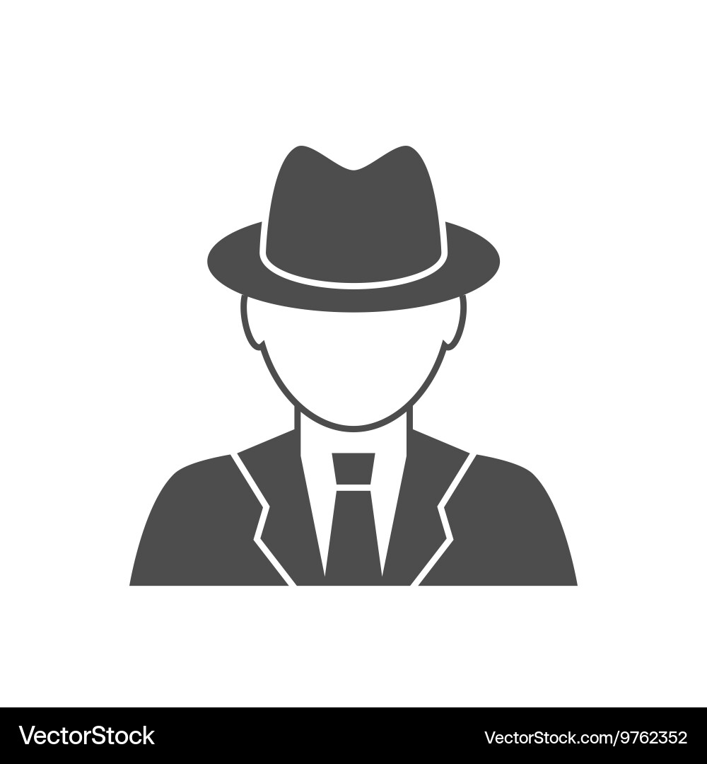 Detective avatar icon Royalty Free Vector Image