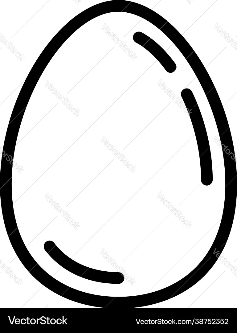 Egg icon outline style Royalty Free Vector Image Egg icon outline style Royalty Free Vector Image