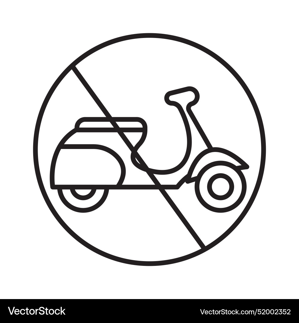 No all-terrain vehicle access sign Royalty Free Vector Image