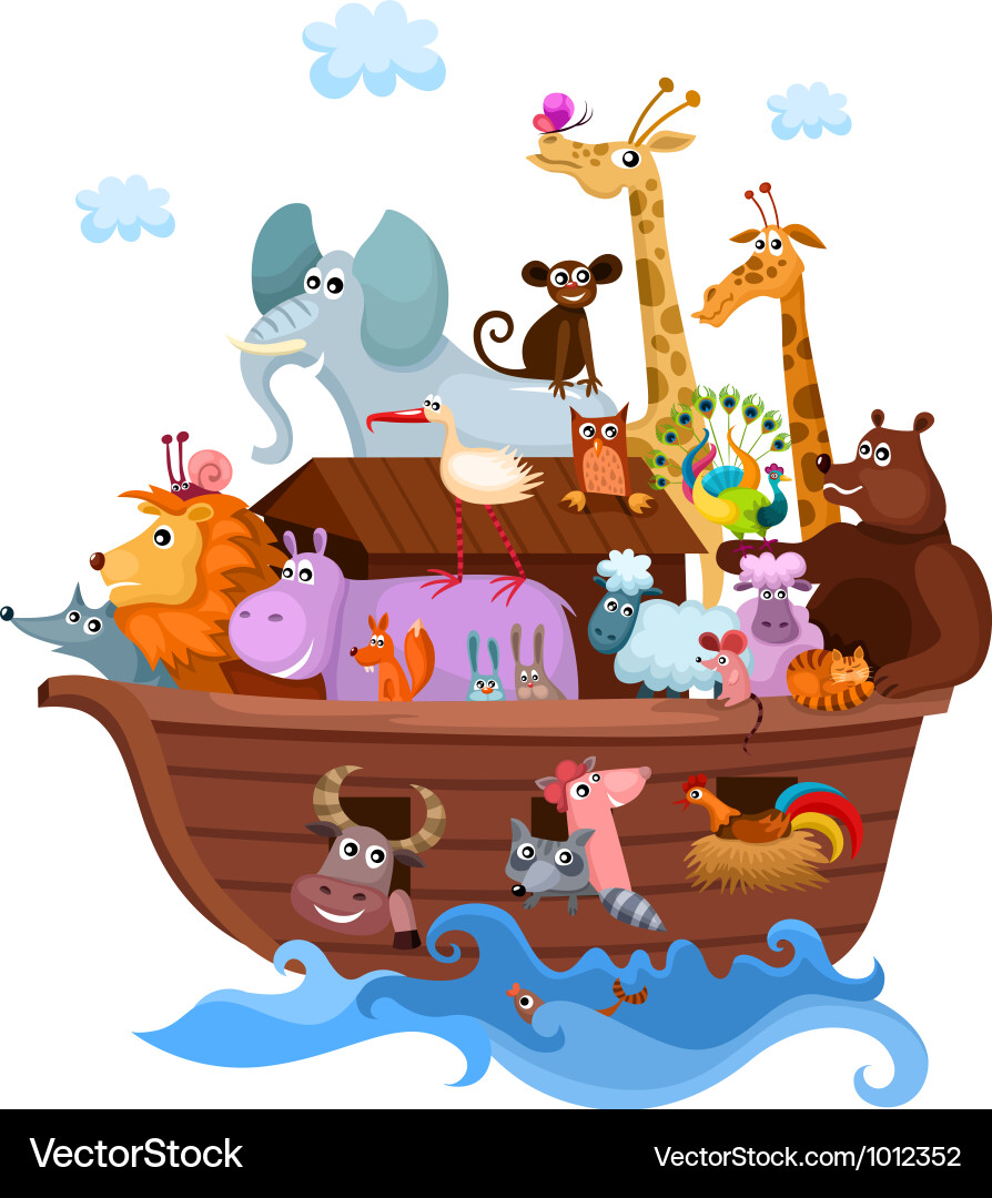 Noah's Ark Animal Boat Royalty Free Vector Image