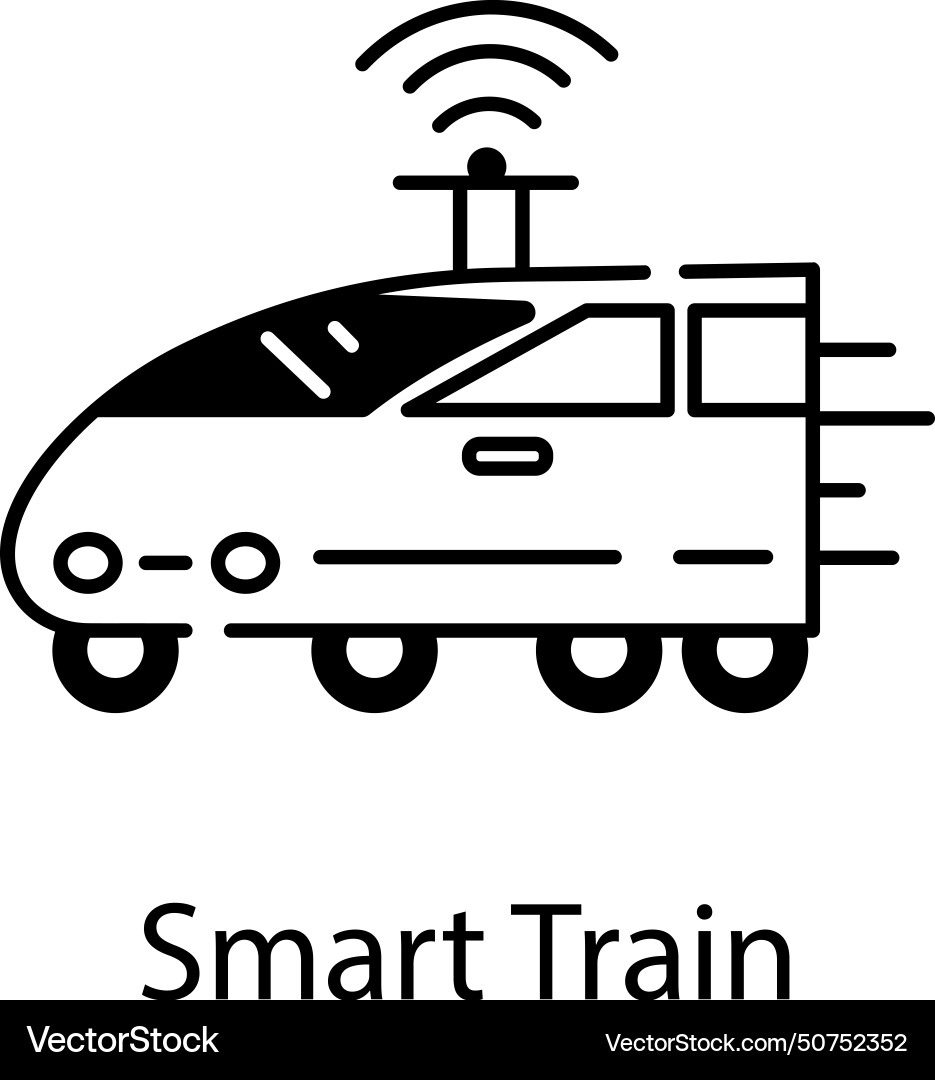 Smart city linear icons Royalty Free Vector Image