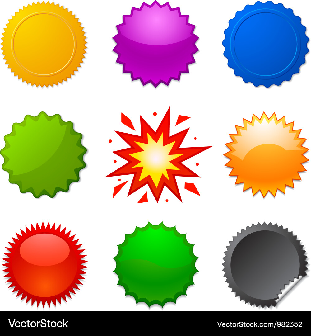 Gold Star Sticker Vector Images (over 7,600)