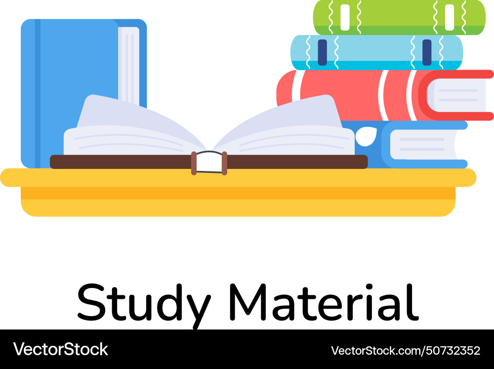 Study material Royalty Free Vector Image - VectorStock