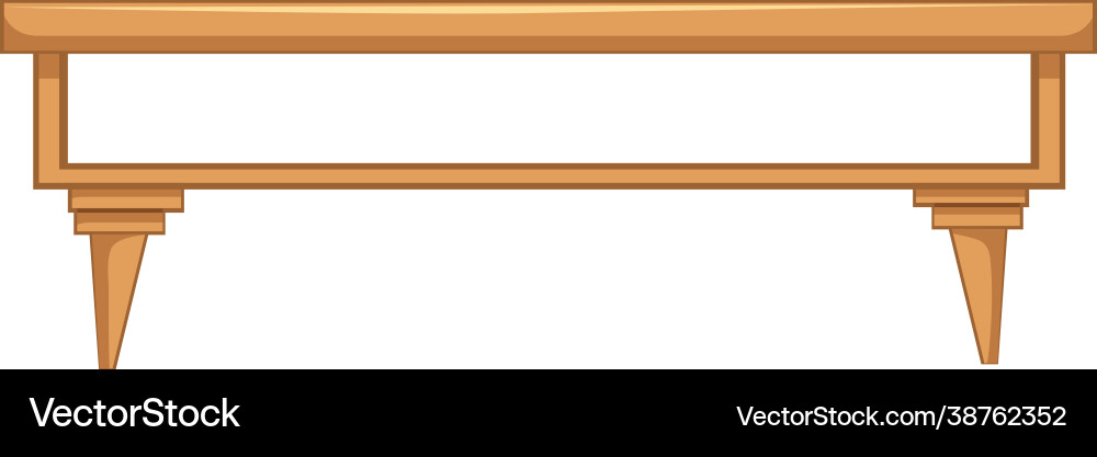 Table furniture for interior design on white Vector Image