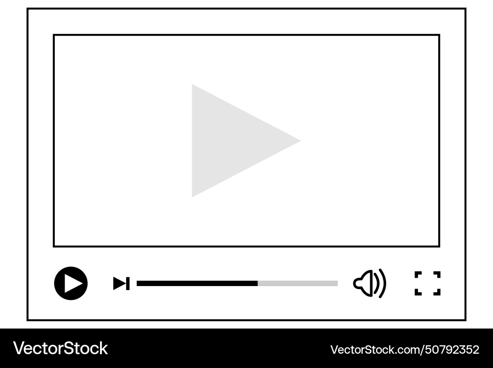 Vlog video frame sticker Royalty Free Vector Image