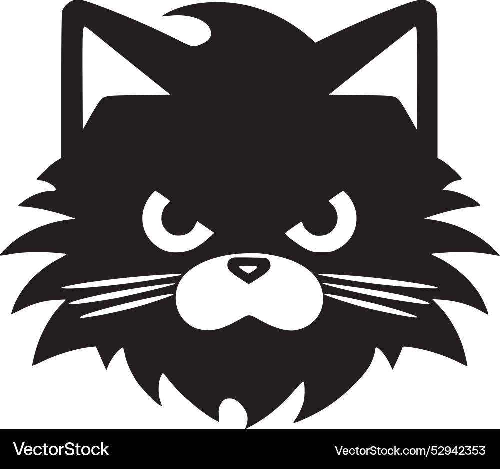 Cat - black and white Royalty Free Vector Image
