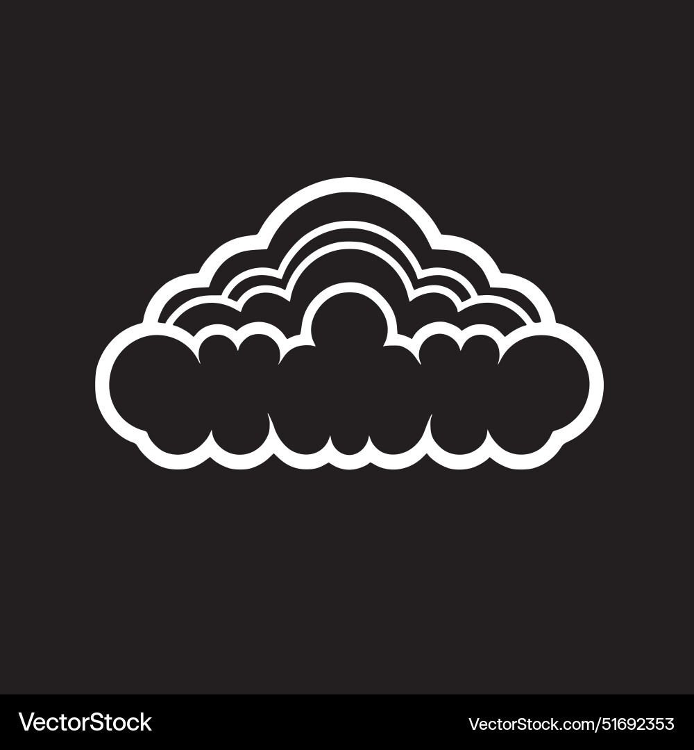 Cloud - minimalist and simple silhouette Vector Image