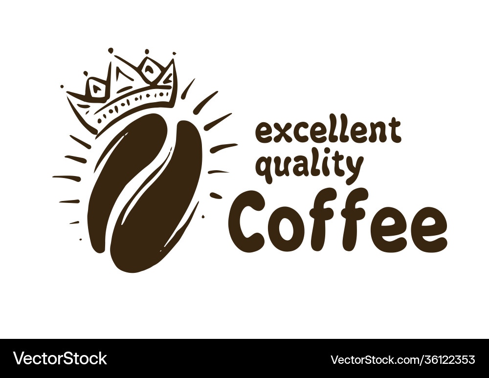 Coffee Crown Logo Royalty Free Vector Image - VectorStock