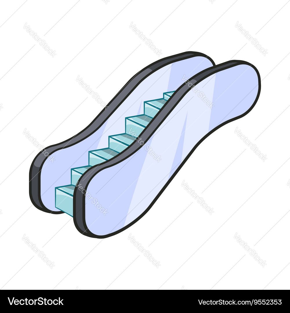 Escalator icon in cartoon style – Royalty-Free Vector | VectorStock