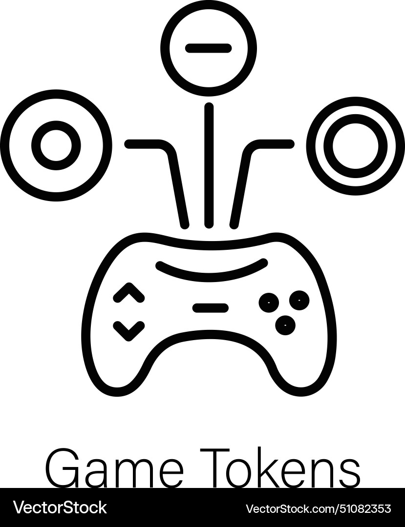 Game tokens Royalty Free Vector Image - VectorStock