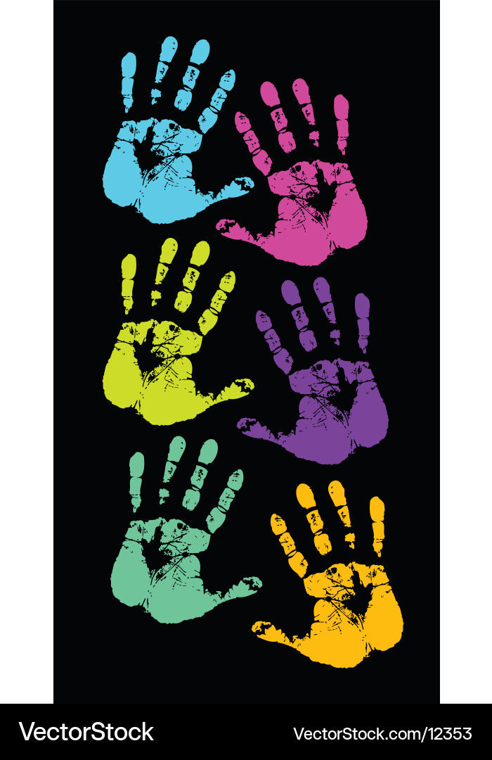 Hand print Royalty Free Vector Image - VectorStock