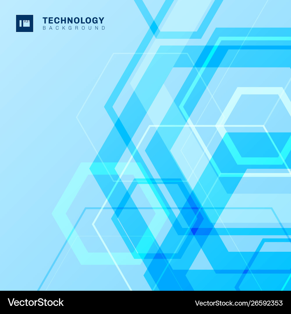 Hexagonal Tech Background Royalty Free Vector Image