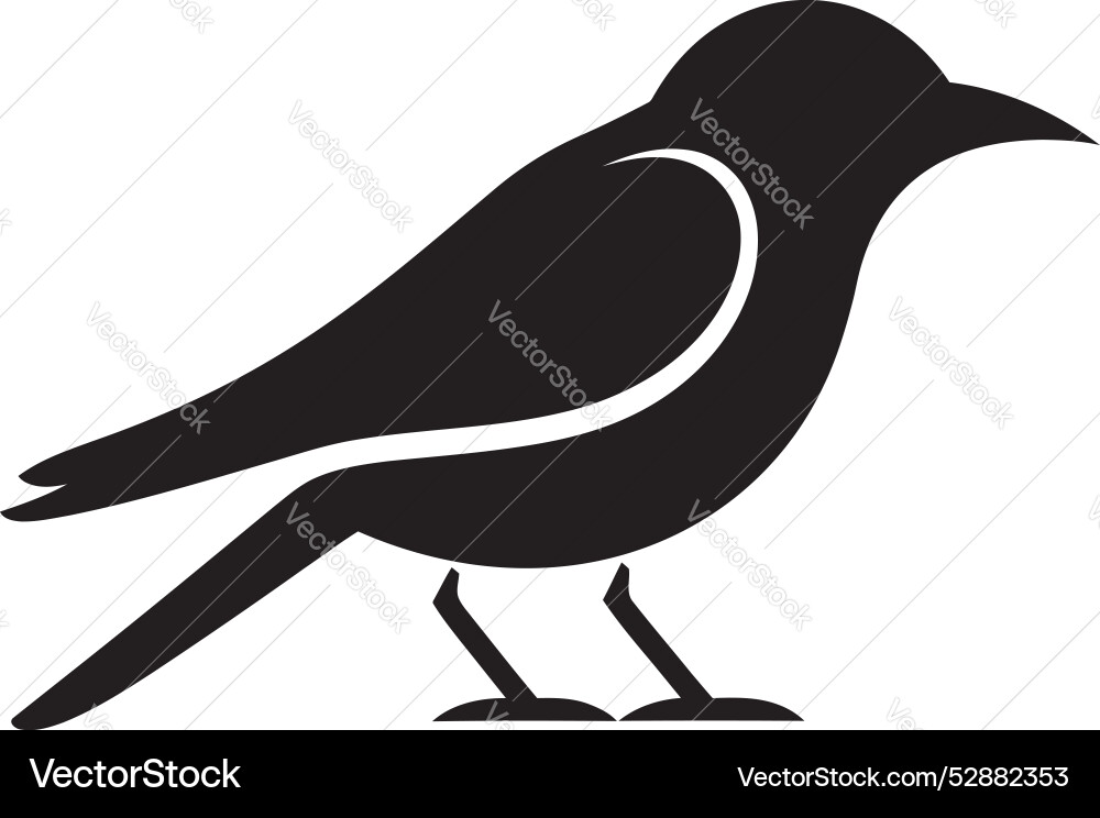Phoenix in flight raptor silhouette icon Vector Image