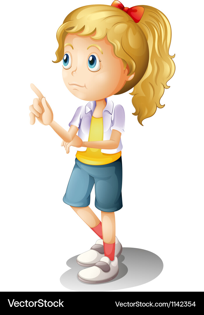 A female accusing Royalty Free Vector Image - VectorStock