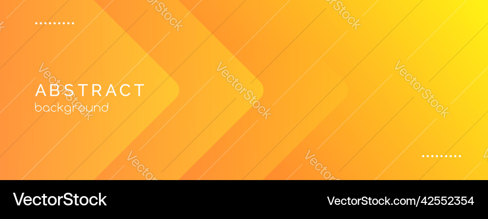 Abstract long banner minimal orange Royalty Free Vector