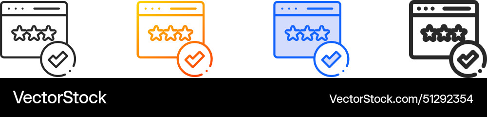 Check mark iconthin linear gradient blue stroke Vector Image