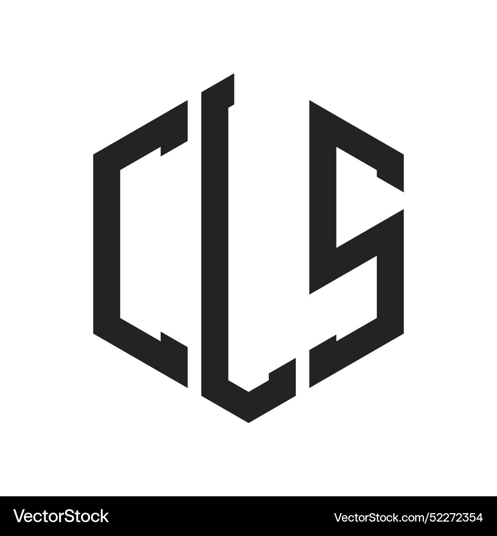 Cls logo design initial letter monogram Royalty Free Vector