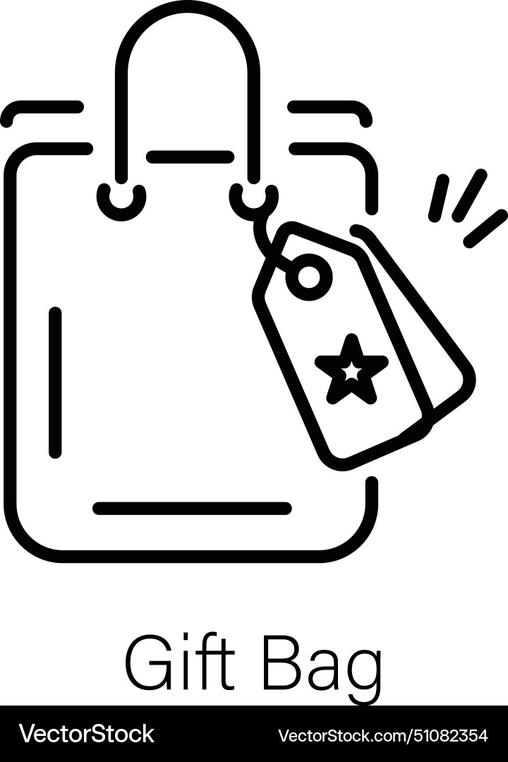 Gift bag Royalty Free Vector Image - VectorStock