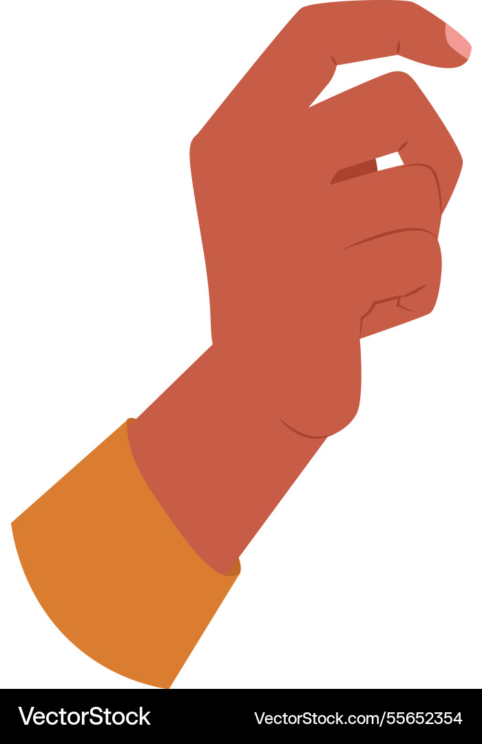 Hand holding something Royalty Free Vector Image