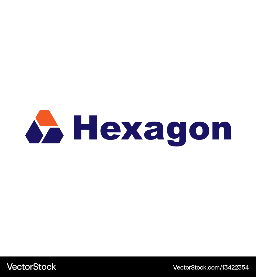 Hexagon company logo Royalty Free Vector Image
