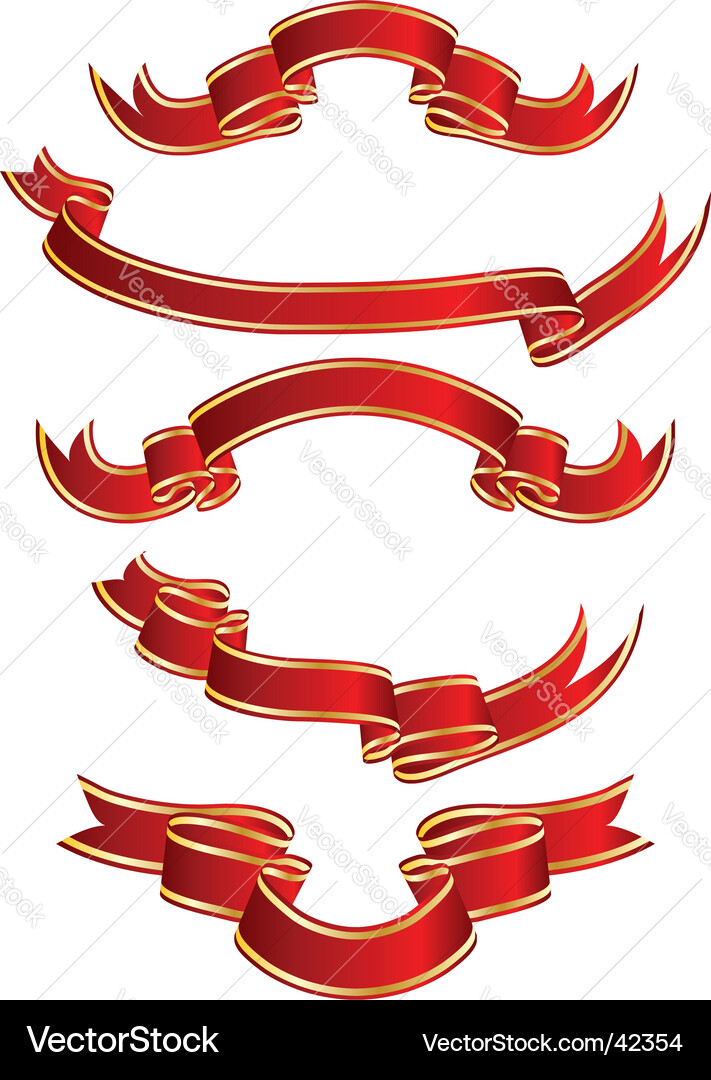 Ribbons Royalty Free Vector Image - VectorStock