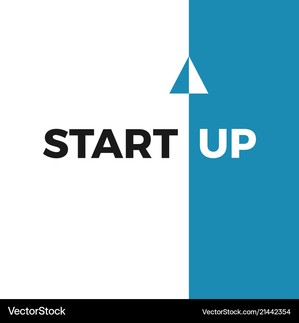 Start up business concept text isolated Royalty Free Vector
