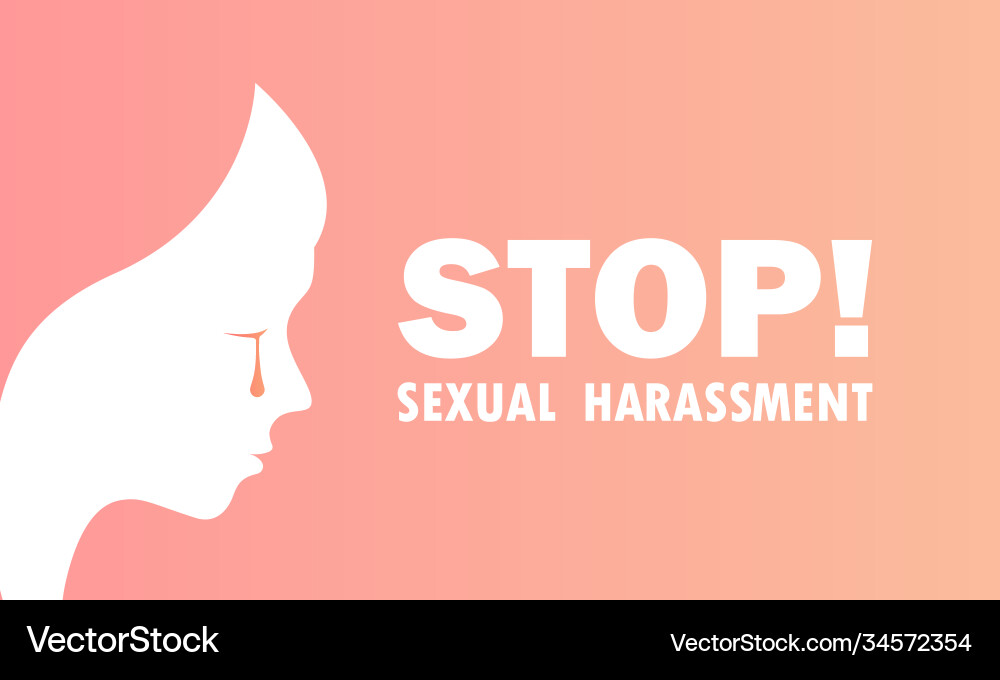 Stop sexual harassment banner violence against – Royalty-Free Vector ...