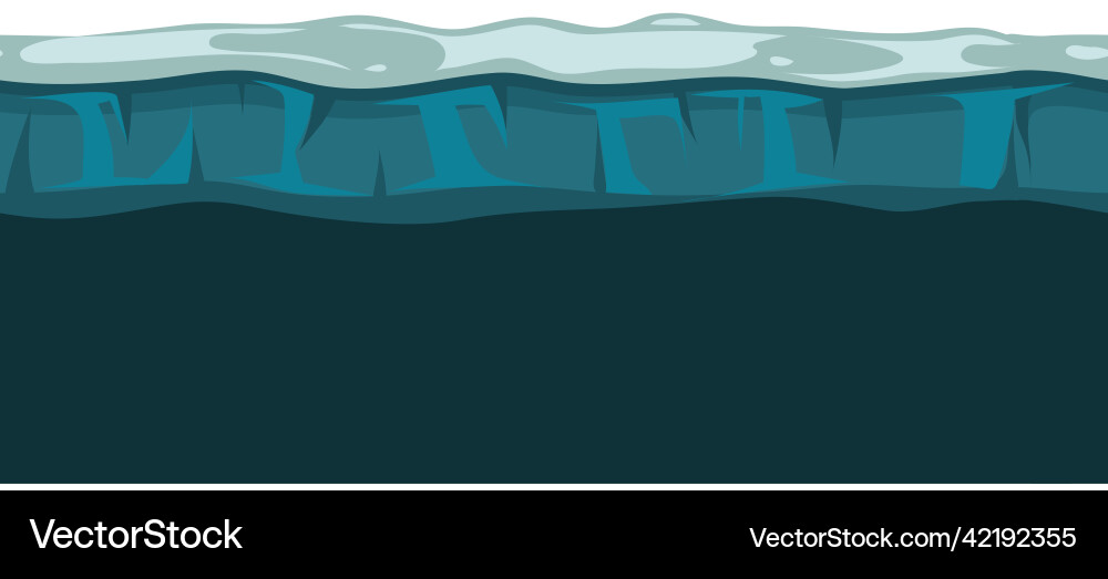 Arctic ocean background frozen ice water Vector Image