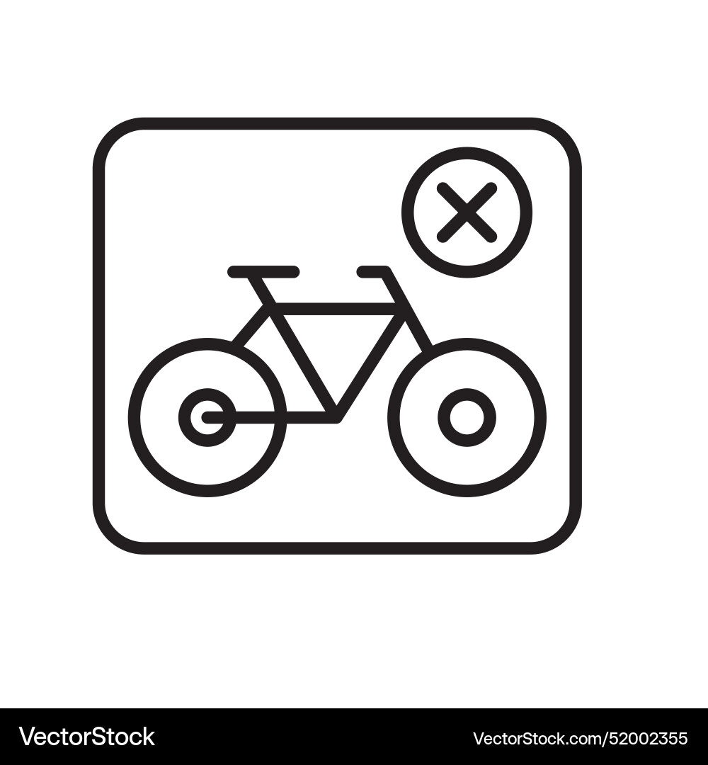 Bicycle restriction sign for traffic safety Vector Image