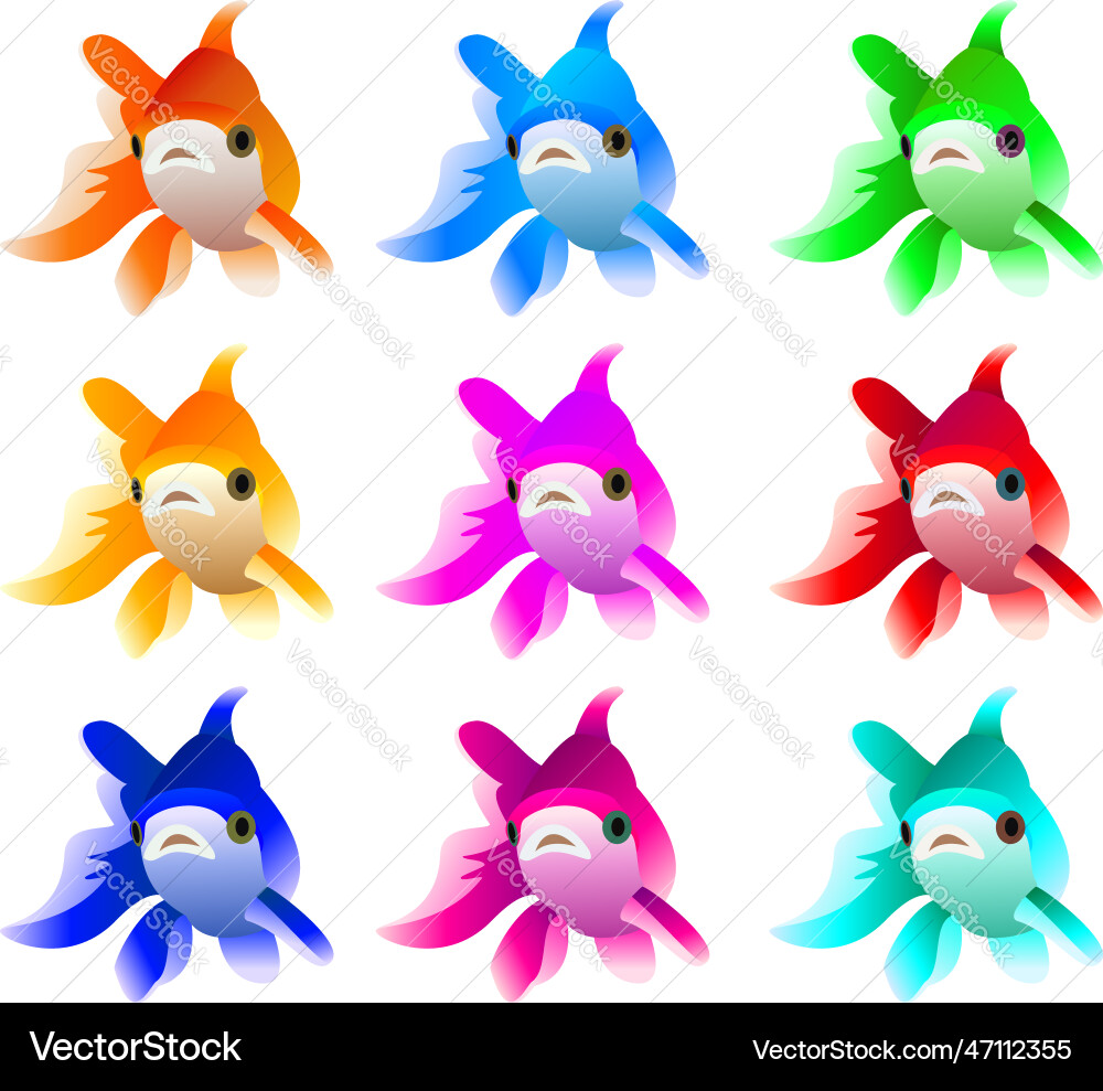 Colorful aquarium fish Royalty Free Vector Image