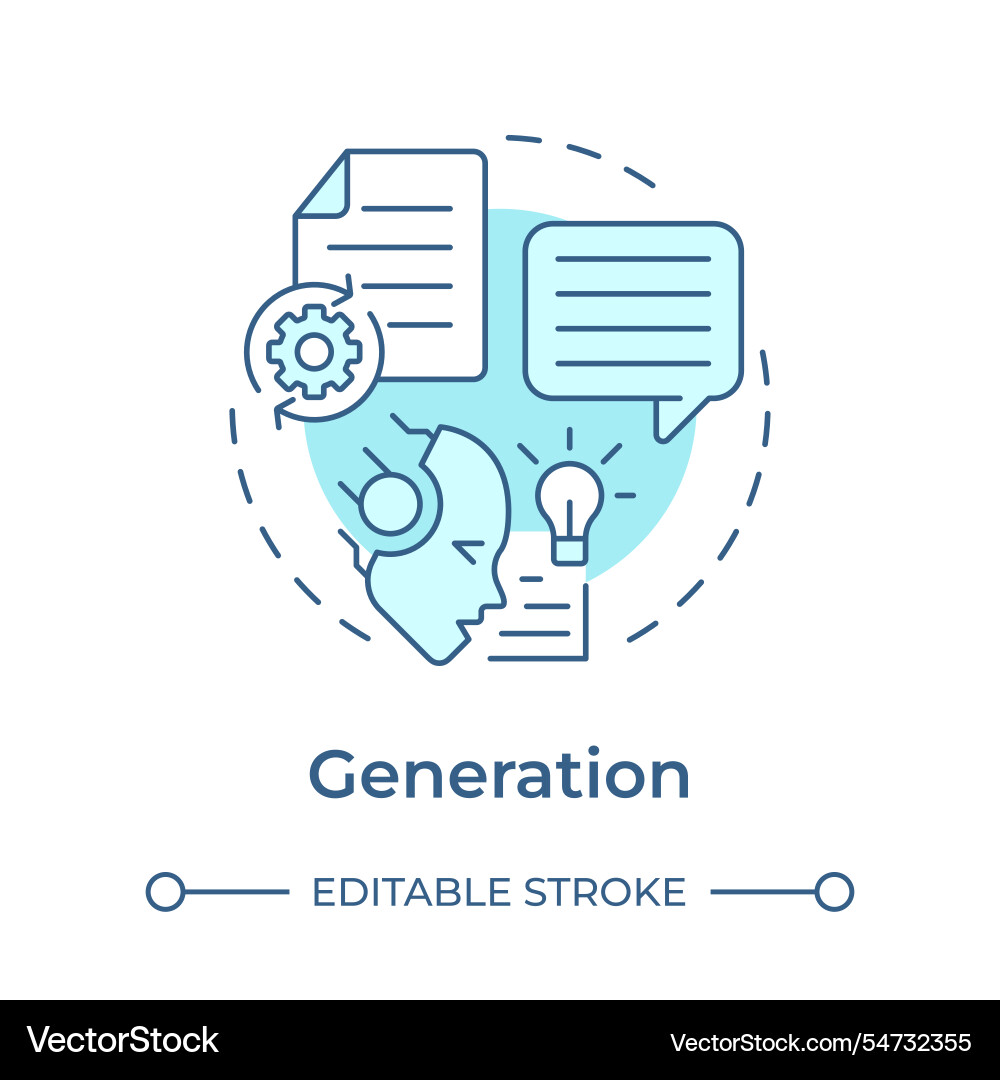 Generation soft blue concept icon Royalty Free Vector Image