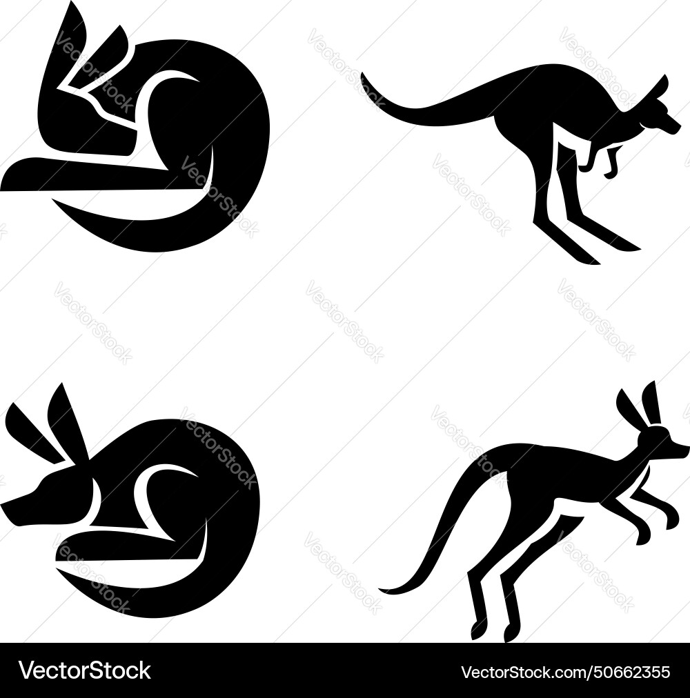 Kangaroo logo icon design Royalty Free Vector Image