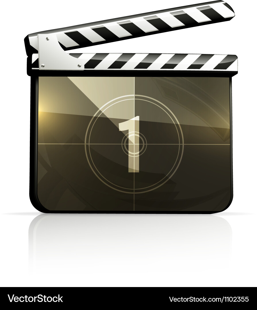 Movie clap Royalty Free Vector Image - VectorStock