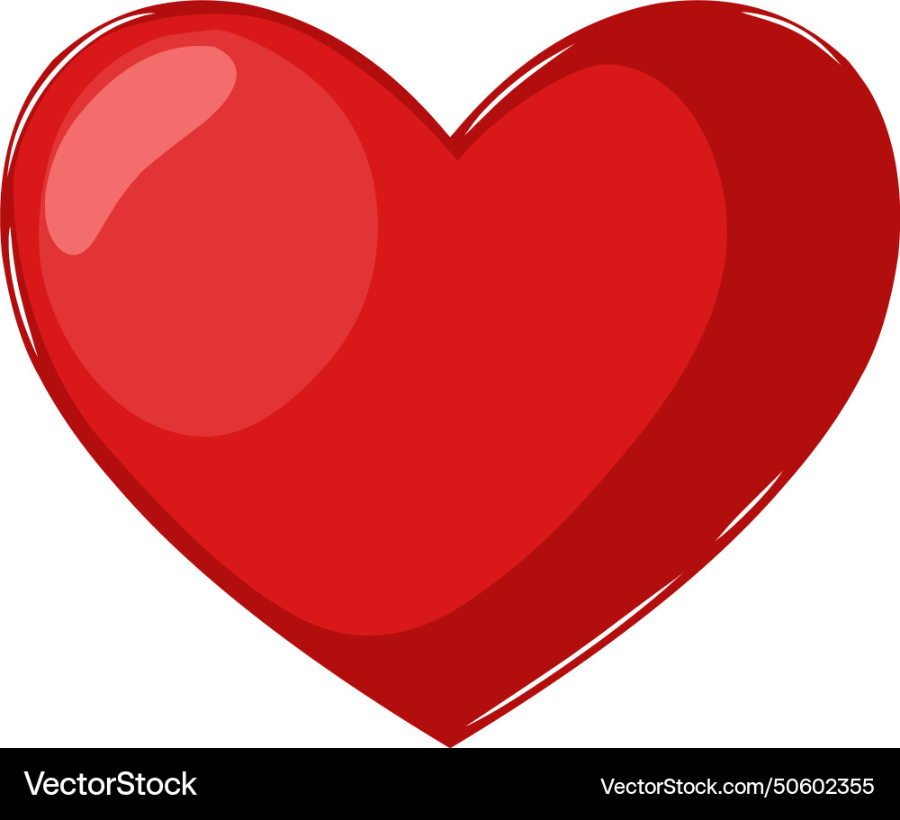 Red heart love symbol Royalty Free Vector Image