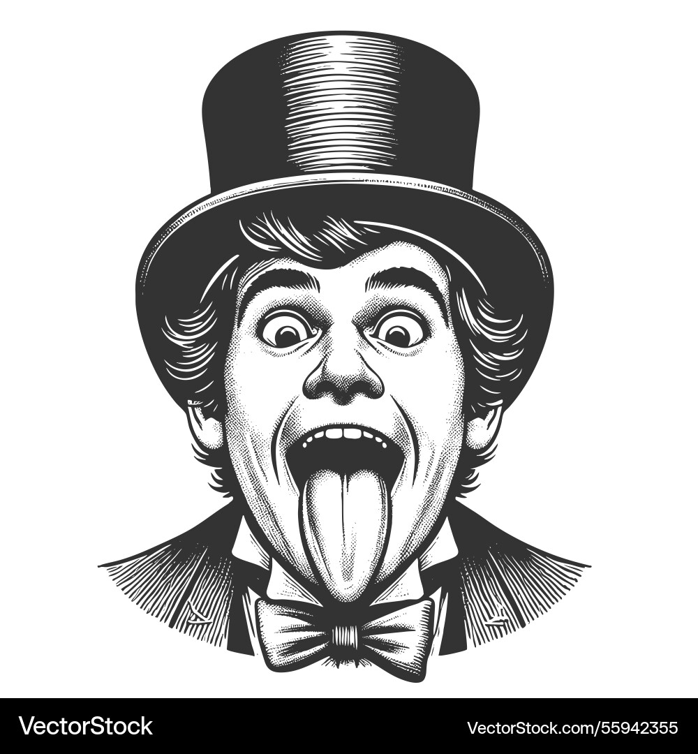 Silly Top Hat Gentleman Royalty Free Vector Image