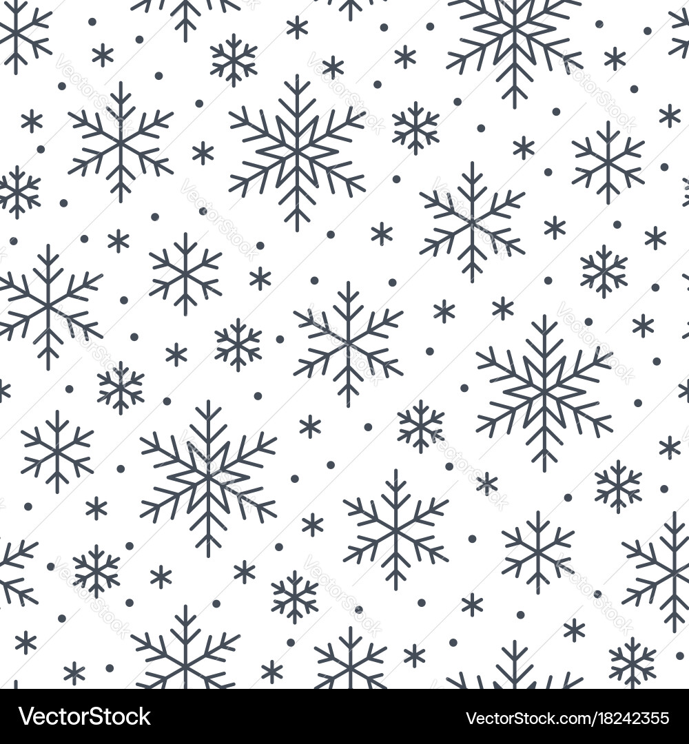 Snowflakes Seamless Pattern Royalty Free Vector Image
