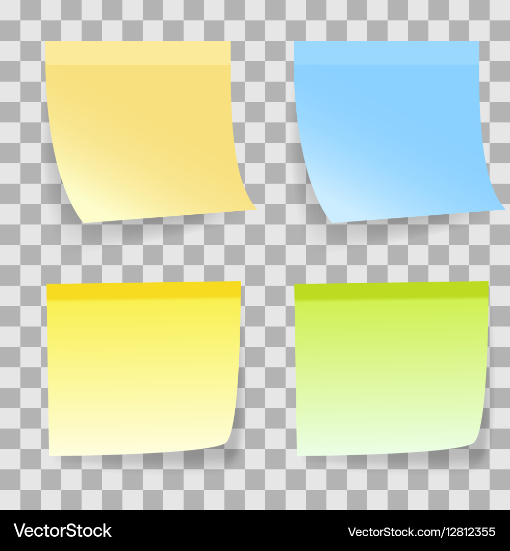 Sticky note transparent Royalty Free Vector Image