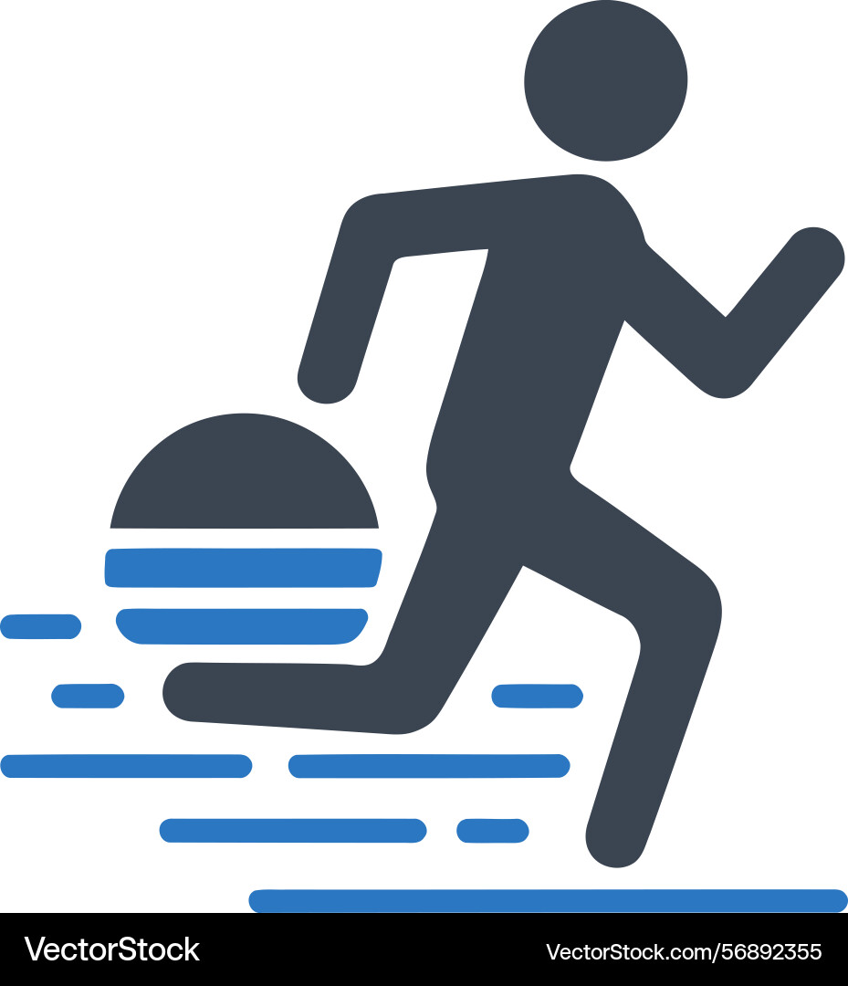 Swift pursuit with determination icon Royalty Free Vector