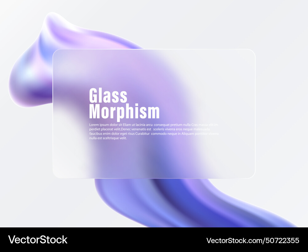 Transparent frame in glass morphism style Vector Image