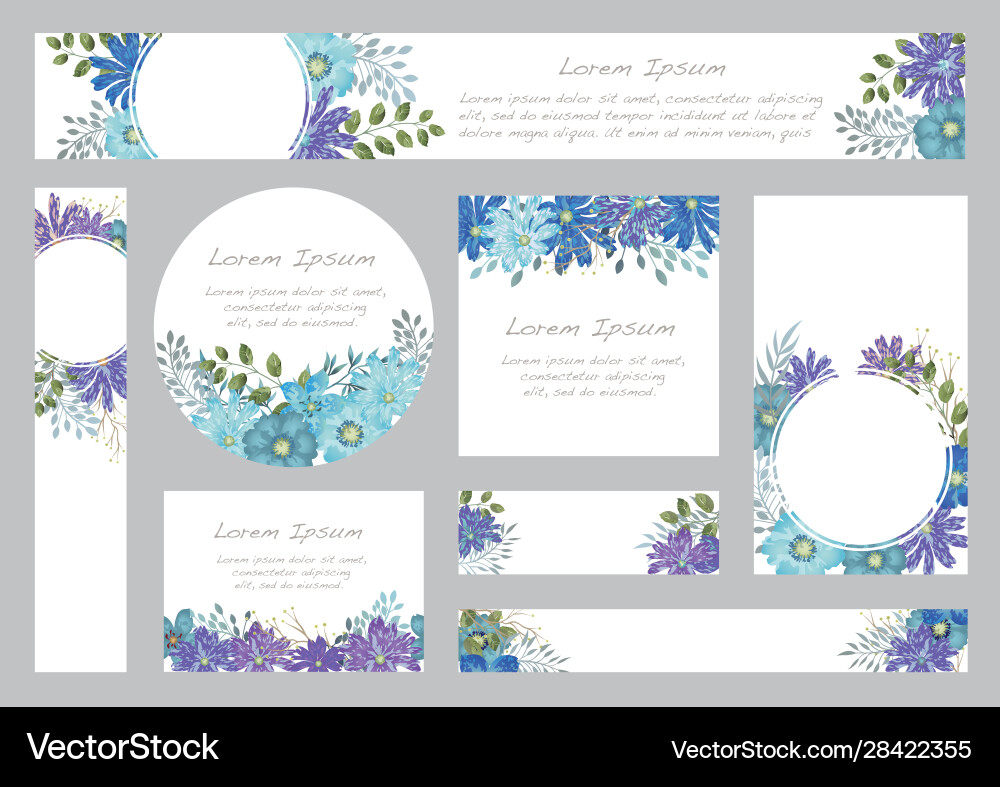 Watercolor Floral Background - Text Overlay Vector Image