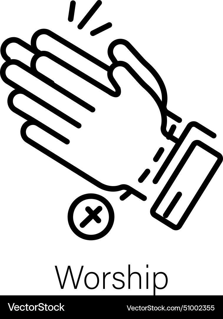 Worship Royalty Free Vector Image - VectorStock