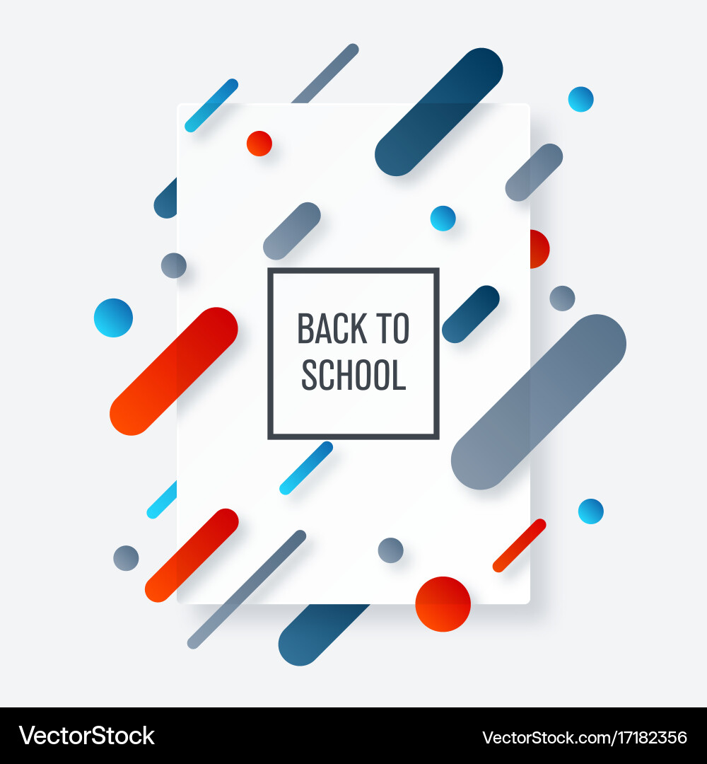 Back to school banner label Royalty Free Vector Image