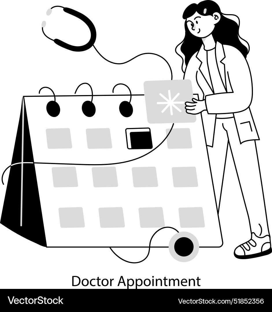 Basic rgbdoctor appointment hand drawn mini illust