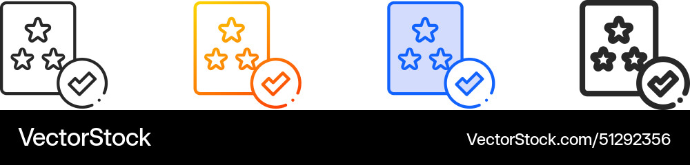 Check mark iconthin linear gradient blue stroke Vector Image