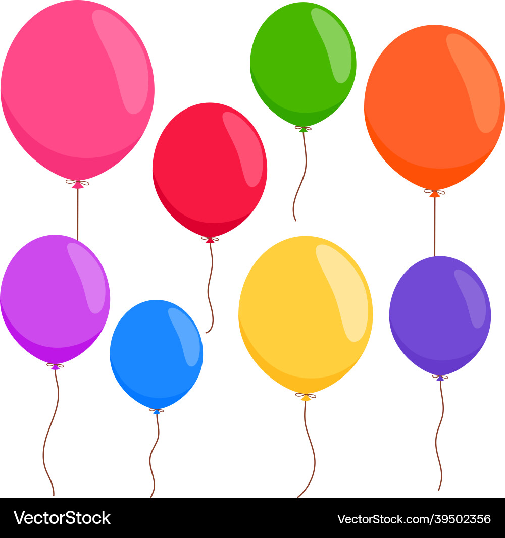 Colorful balloons Royalty Free Vector Image - VectorStock