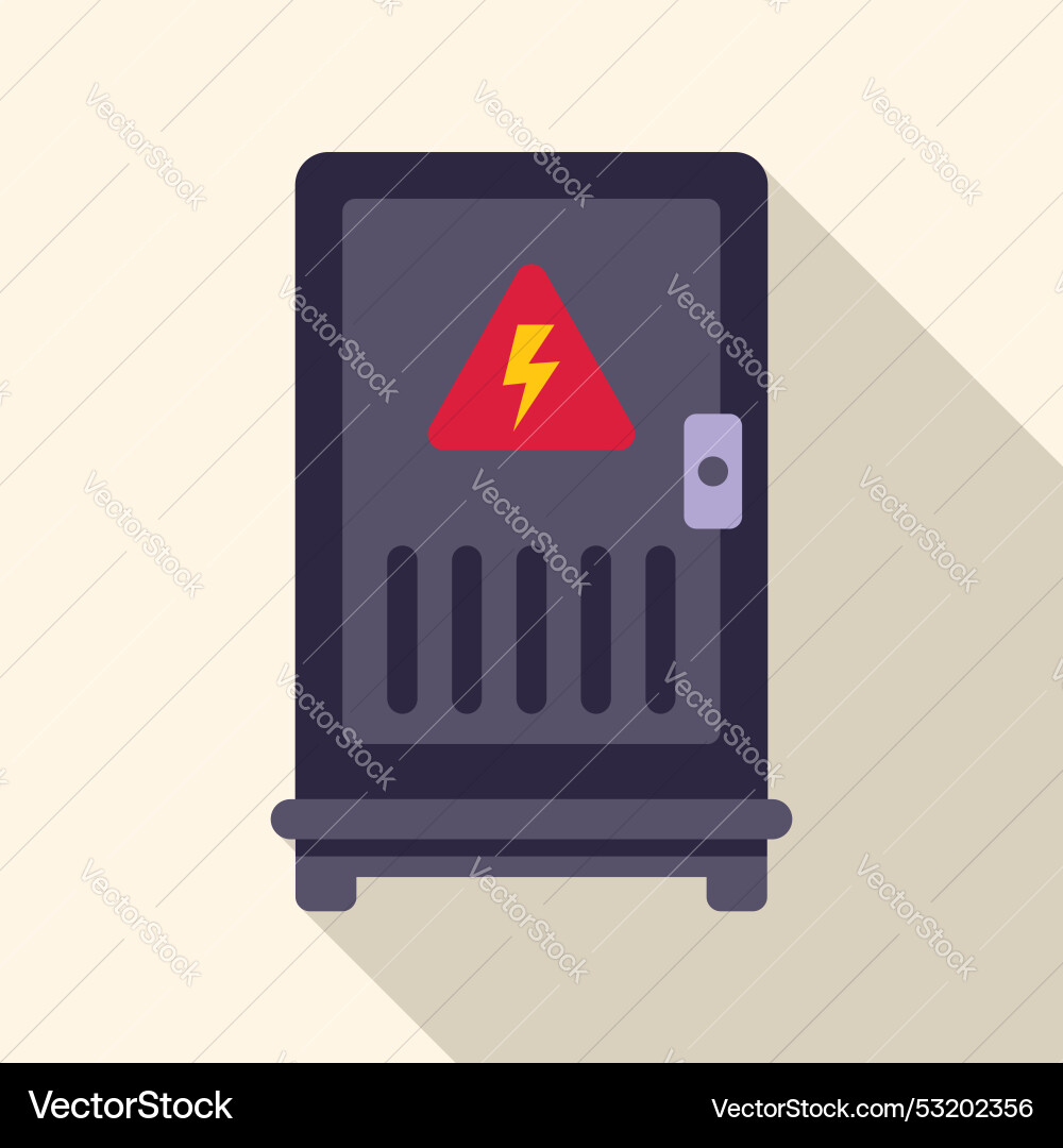 Electric fuse box with high voltage warning sign Vector Image
