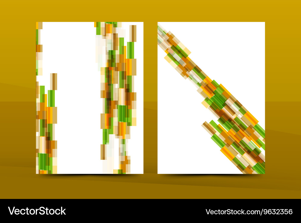 Geometric design a4 size cover print template Vector Image