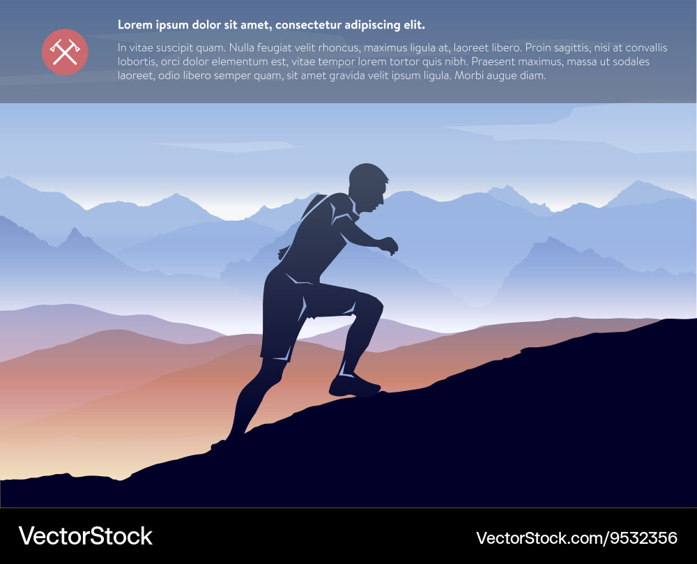 Silhouette Mountain Runner Vector Images (over 200)
