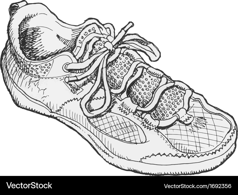 Shoe sketch Royalty Free Vector Image - VectorStock